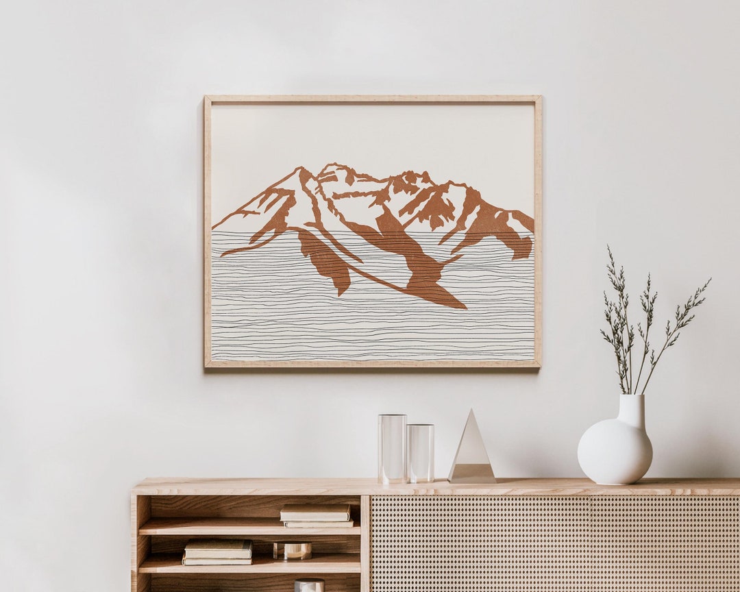 Boho Broken Top Art Print - Cascade Volcanic Arc, Oregon - Broken Top ...