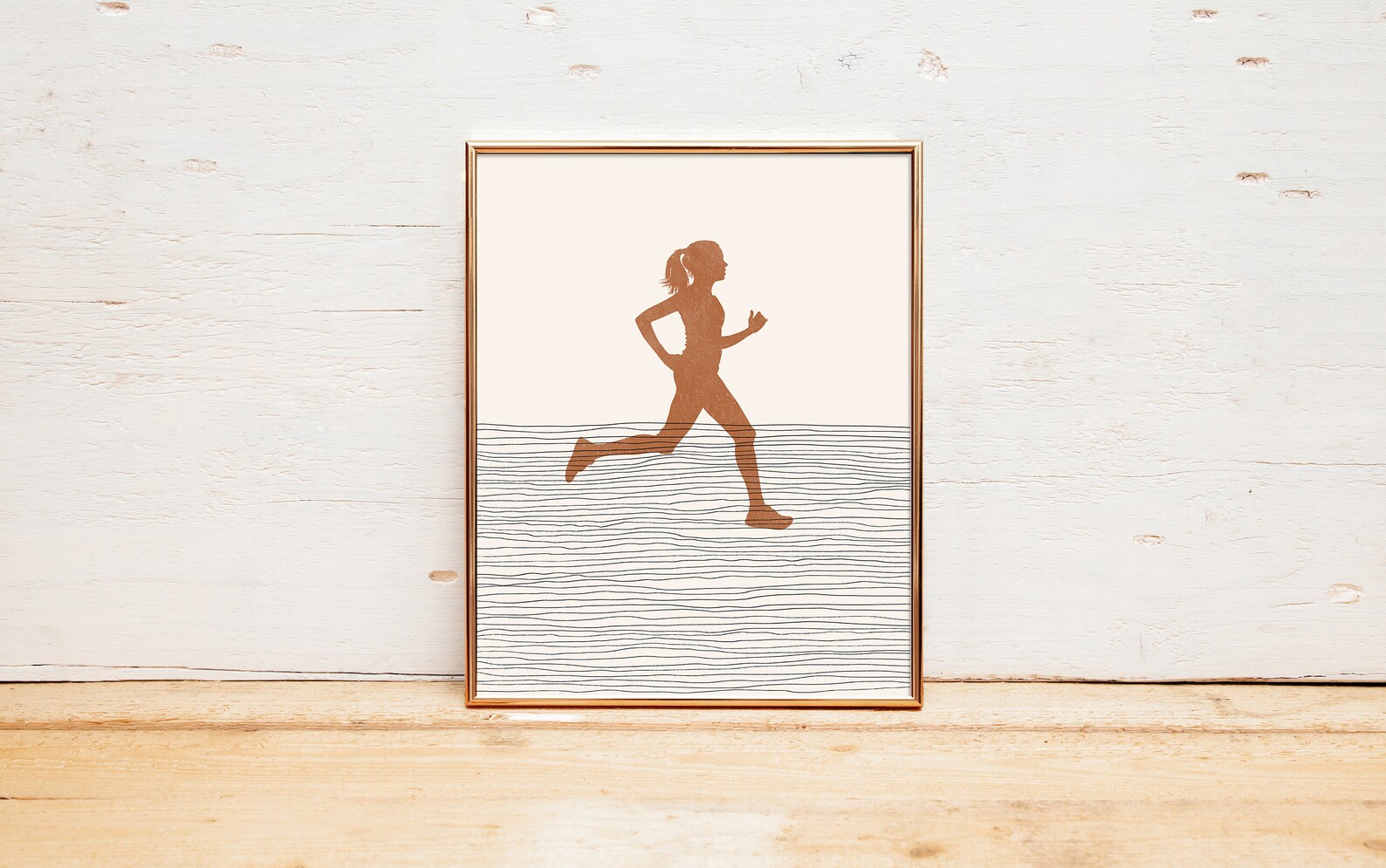 Boho Runner Print - Runner Wall Art / Decor, Minimalist Running Poster ...