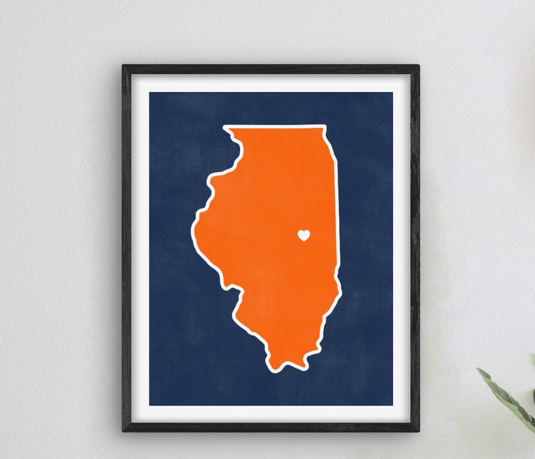 Champaign Illinois Art - College Themed Decor, Alumni Gift Idea ...