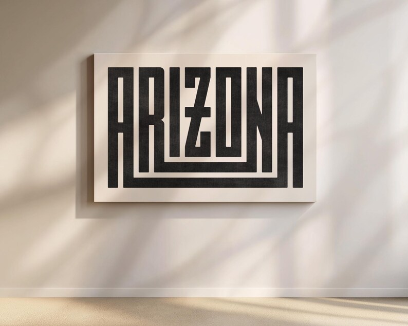 Arizona Wall Art - Custom Typography Print - Arizona Art / Poster ...