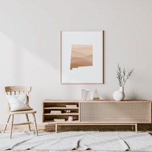 New Mexico Boho Wall Art New Mexico Mid Century Modern Wall Art ...