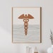 Boho Caduceus Print - Caduceus Wall Art / Decor, Minimalist Poster ...