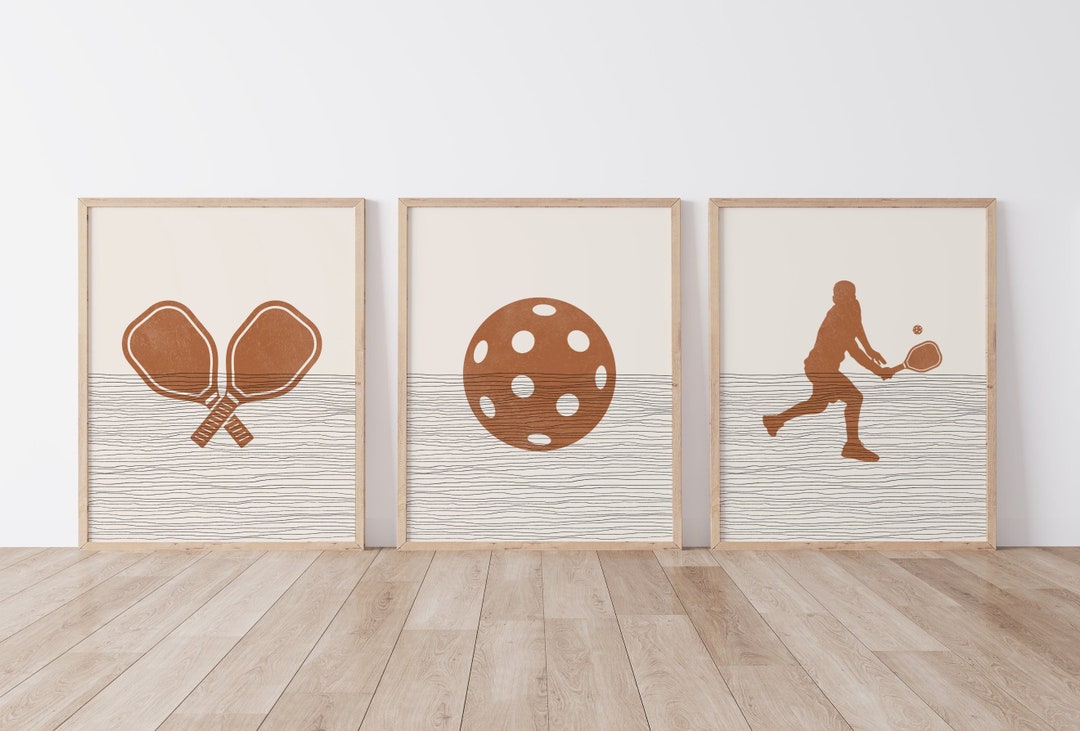 Pickleball Art - Pickleball Wall Art / Room Decor, Pickleball Player ...