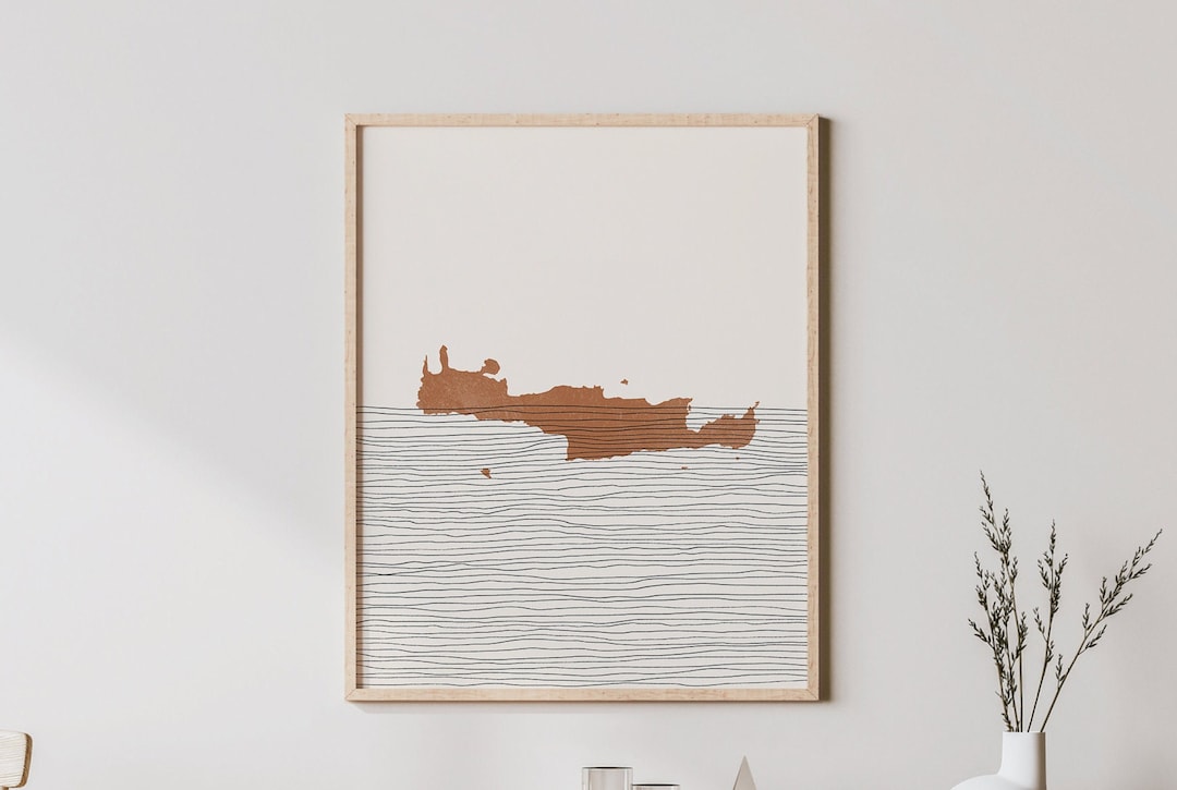 Crete Art Print - Boho Crete Island Wall Art, Crete Greece Travel ...