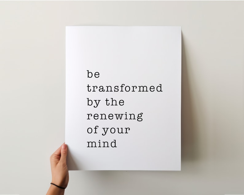 Be Transformed by the - Romans 12:2 Bible Verse Wall Art - Scripture ...