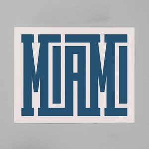 Miami Art - Miami Typography Design, Miami Florida Wall Art / Poster ...