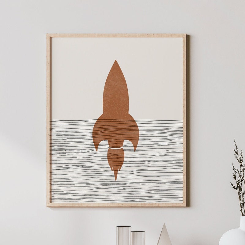 Rocket Ship Art - Etsy