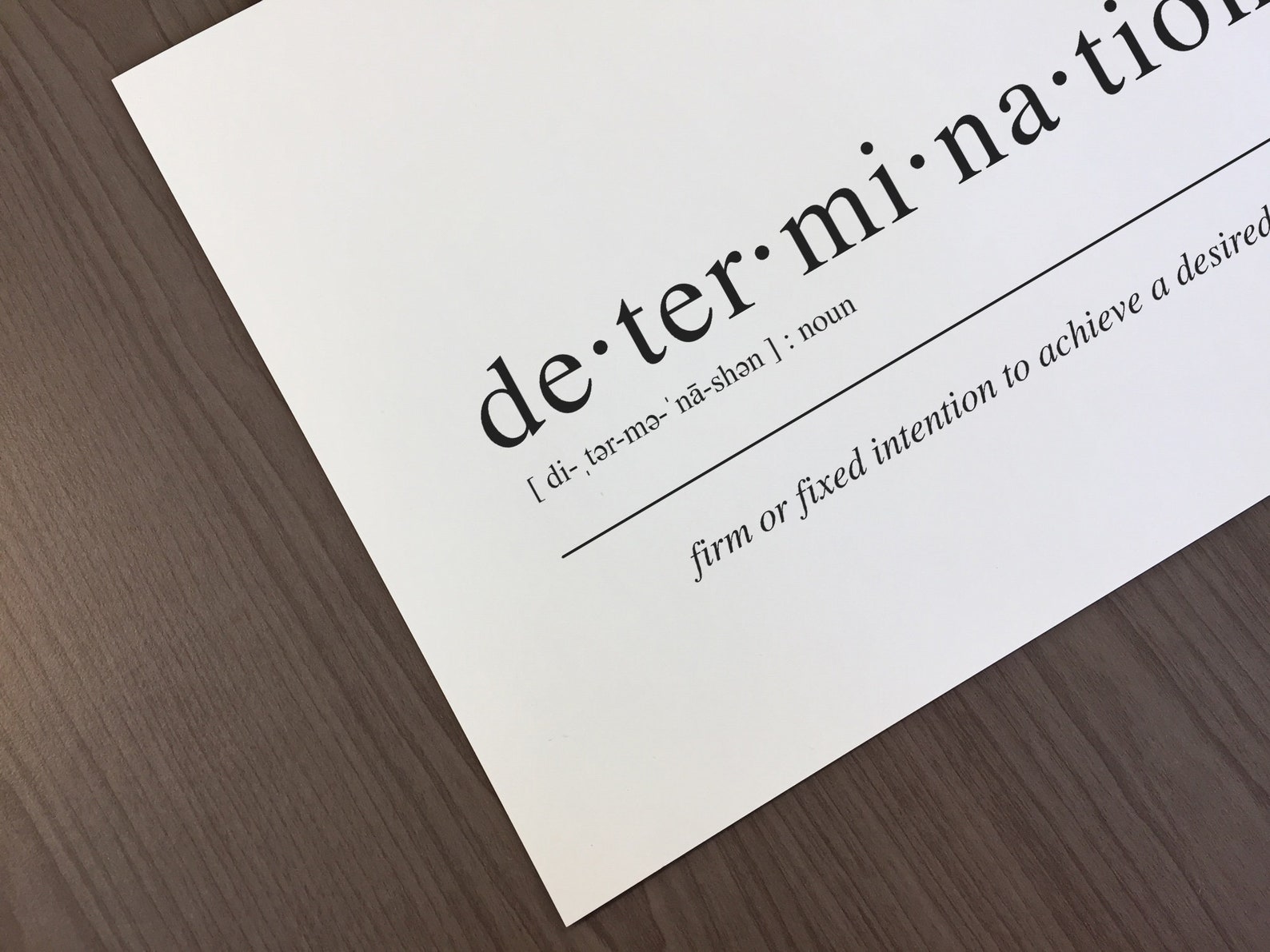 Determination Definition Dictionary Print Wall Decor Etsy determination-definition-dictionary-print-wall-decor-etsy