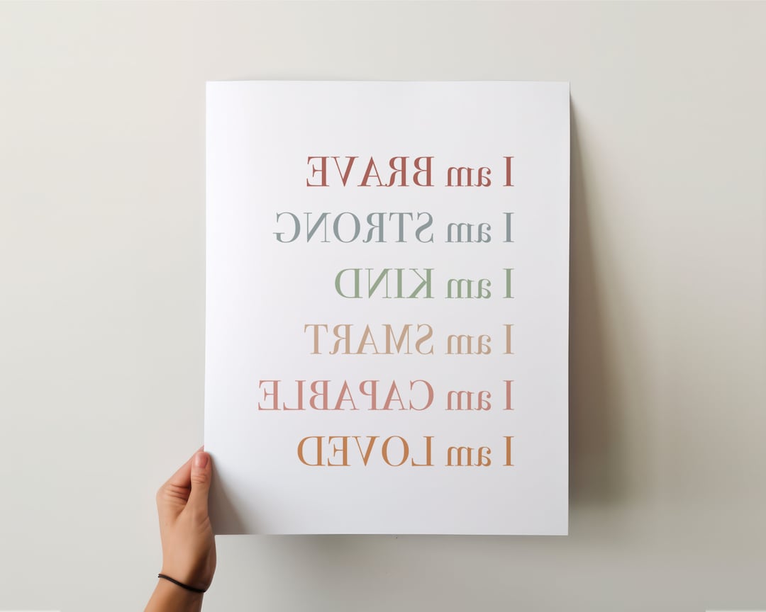 Mirror Art - Affirmation Printable - READ IN MIRROR, Positive ...