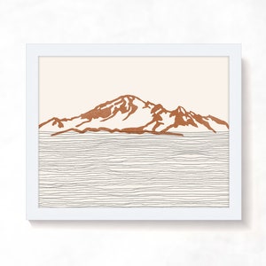 Boho Mount Baker Art Print - Cascade Range , Washington - Mount Baker ...
