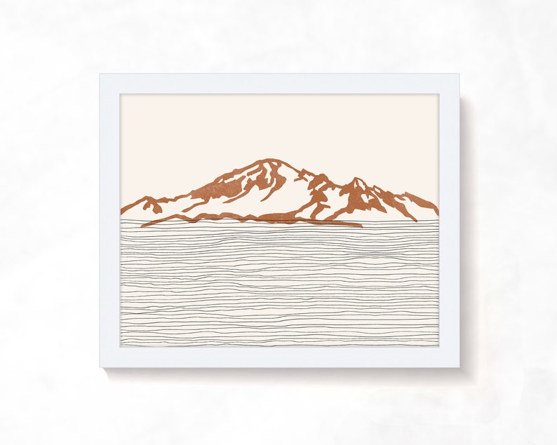 Boho Mount Baker Art Print Cascade Range Washington - Etsy