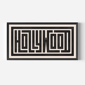 Hollywood Art - Hollywood Typography Design, Hollywood California Wall ...