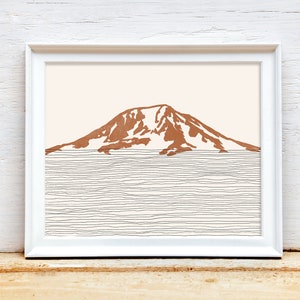 Boho Mount Adams Art Print - Cascade Range , Washington - Mount Adams ...