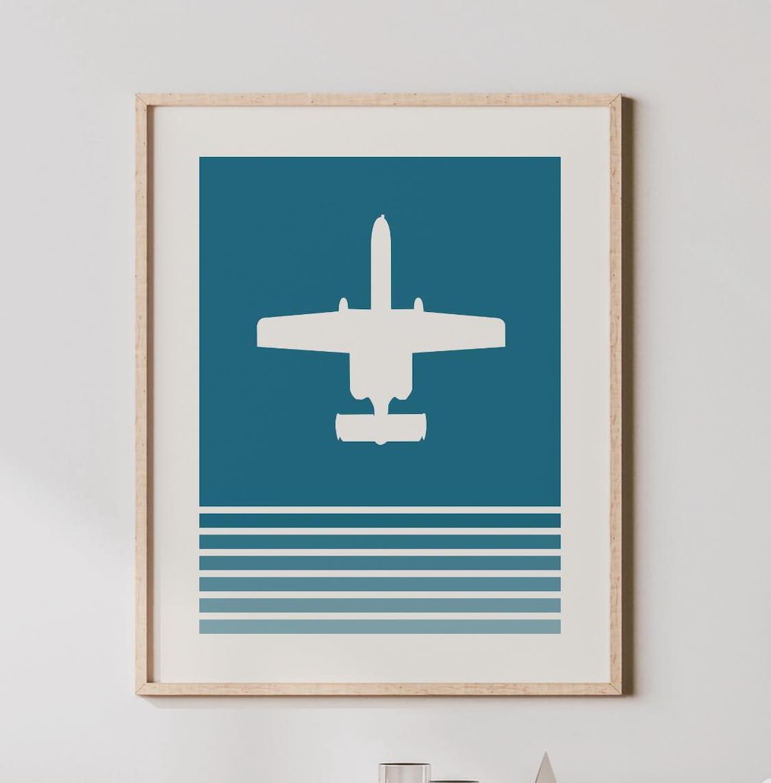 A-10 Art - Fighter Jet Print, Retro Colored A-10 Poster, A-10 Warthog ...