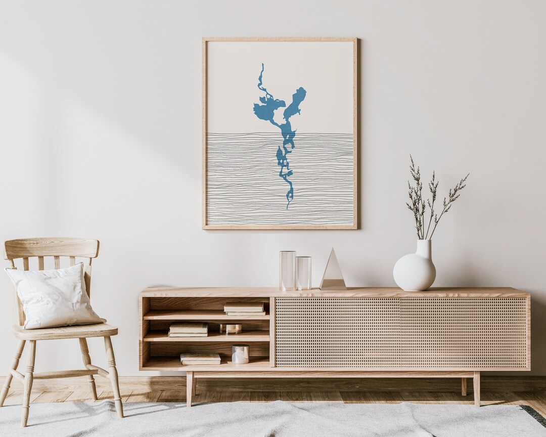 Lake Tichigan Art - Boho Lake Tichigan Print, Lake Tichigan Wisconsin ...