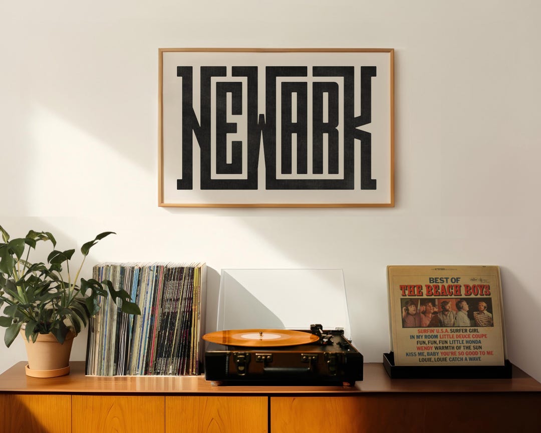 Newark - City Wall Art - Newark, New Jersey Typography Print - Custom ...