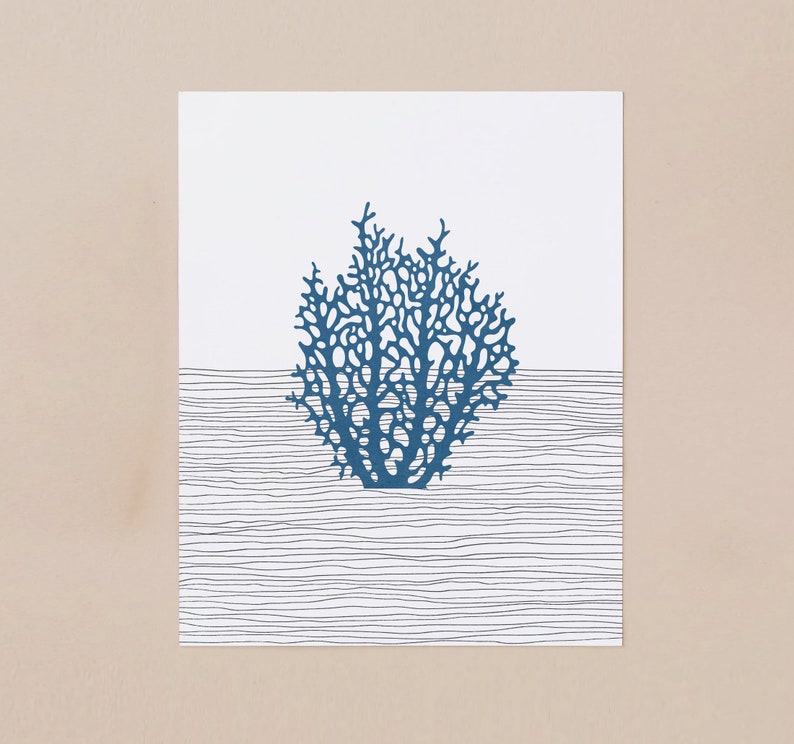 Coral Art - Coastal Wall Art / Room Decor, Coastal Poster, Boho Coral ...