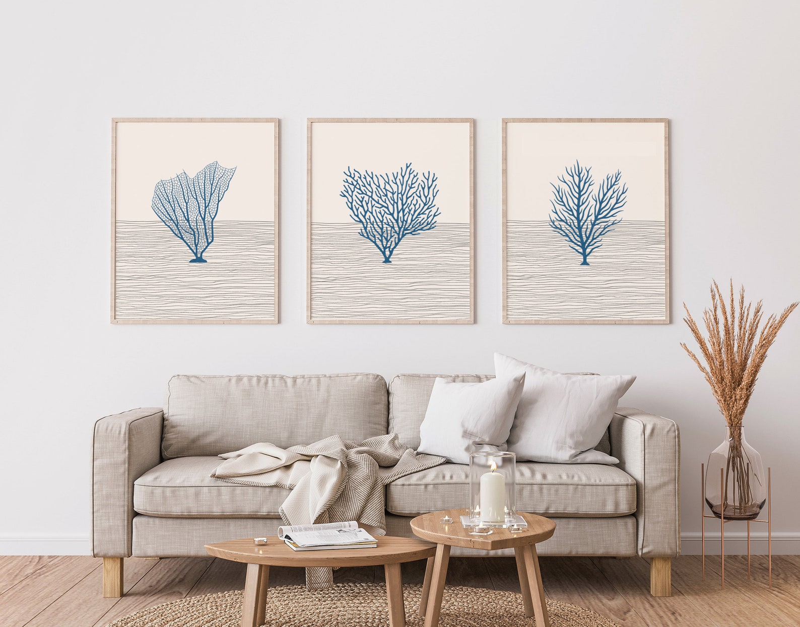 Coral Art - Coastal Wall Art / Room Decor, Coastal Poster, Boho Coral ...