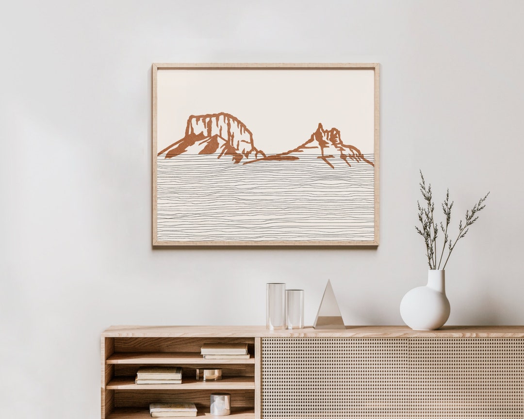 Boho Yavapai Vista Art Print - Sedona, Arizona - Coconino National ...