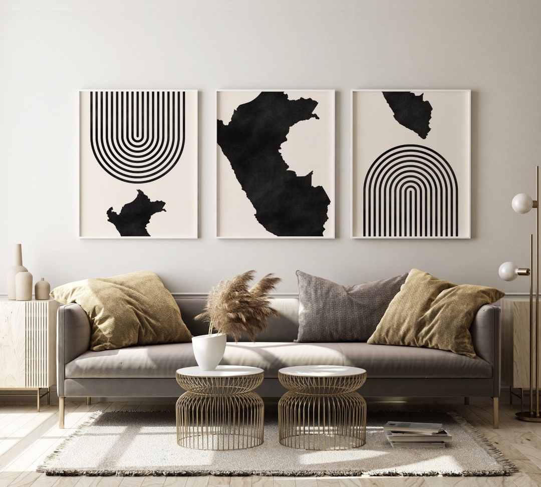 Peru Mid Century Modern Wall Art - Minimalist Peru Art and Wall Decor ...