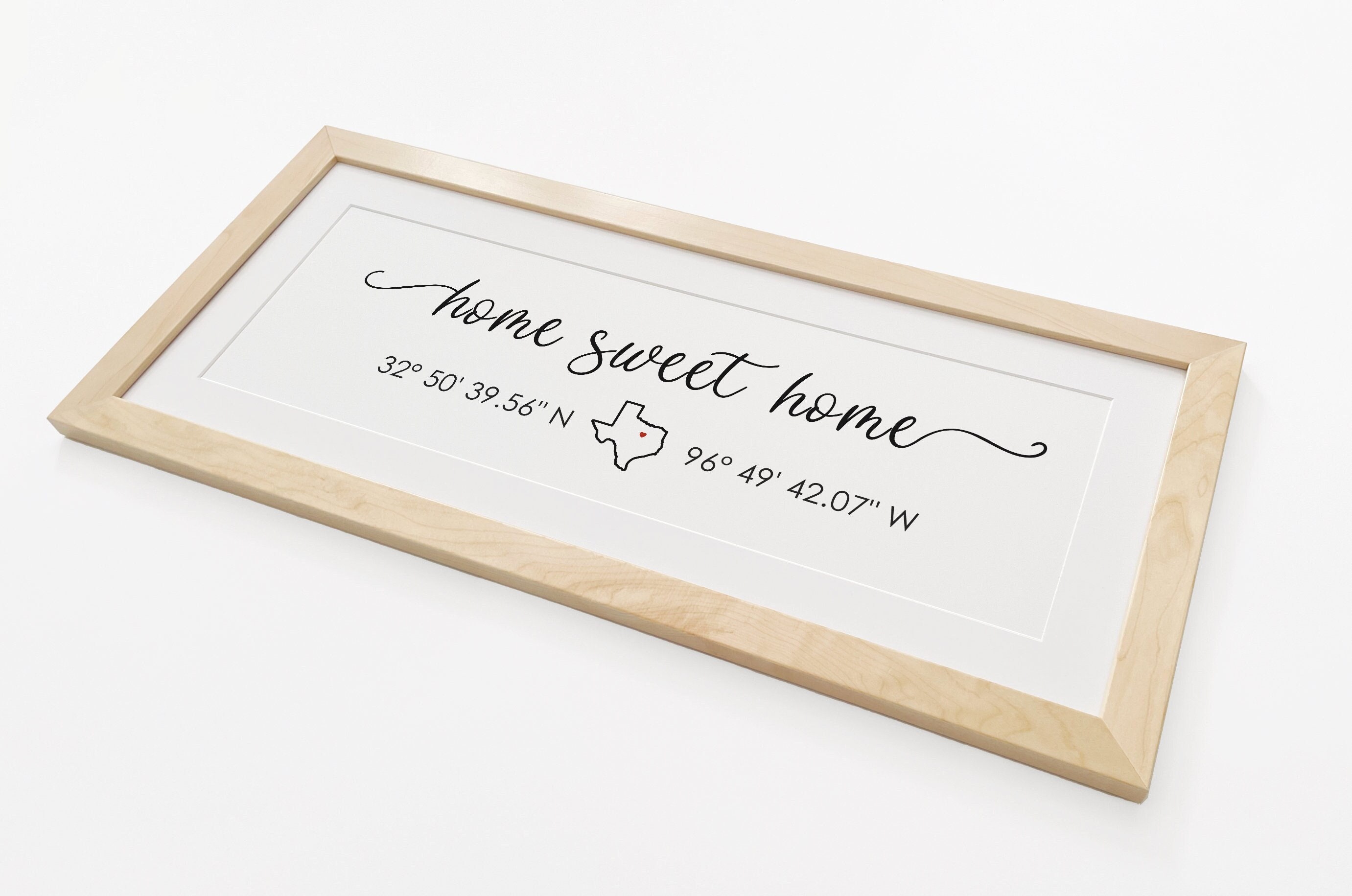 Latitude and Longitude - Location Prints - Personalized Art Print ...