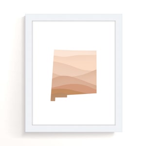 New Mexico Boho Wall Art - New Mexico Mid Century Modern Wall Art ...