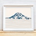 Boho Mount Rainier Art Print - Cascade Range , Washington - Mount ...