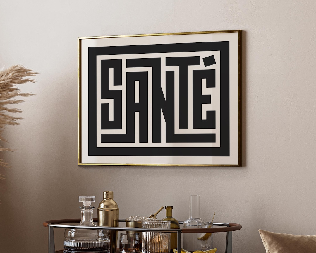 Santé Print - French Toast - Santé Typography Design - Sante Art ...