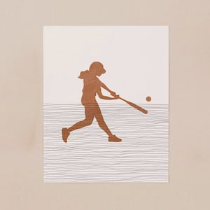 Softball Art - Softball Wall Art / Room Decor, Softball Player Poster ...