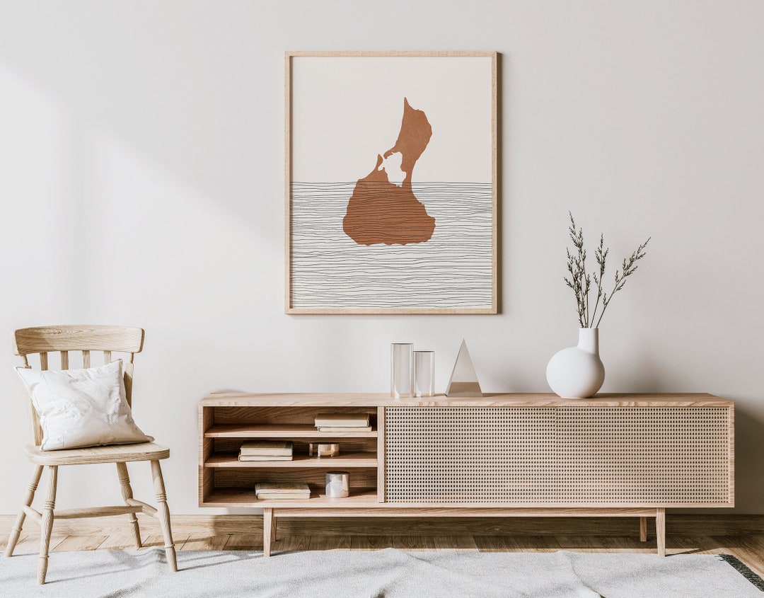 Block Island Print - Boho Block Island Wall Art and Decor, Travel ...