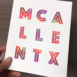 Mcallen Texas Art - Mcallen Art Print, Texas Gift Idea, City of Mcallen ...
