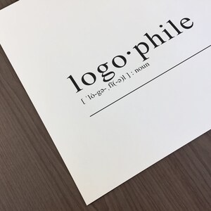 Lover of Words - Definition Print, Logophile, Gift for Word Lover, Art ...