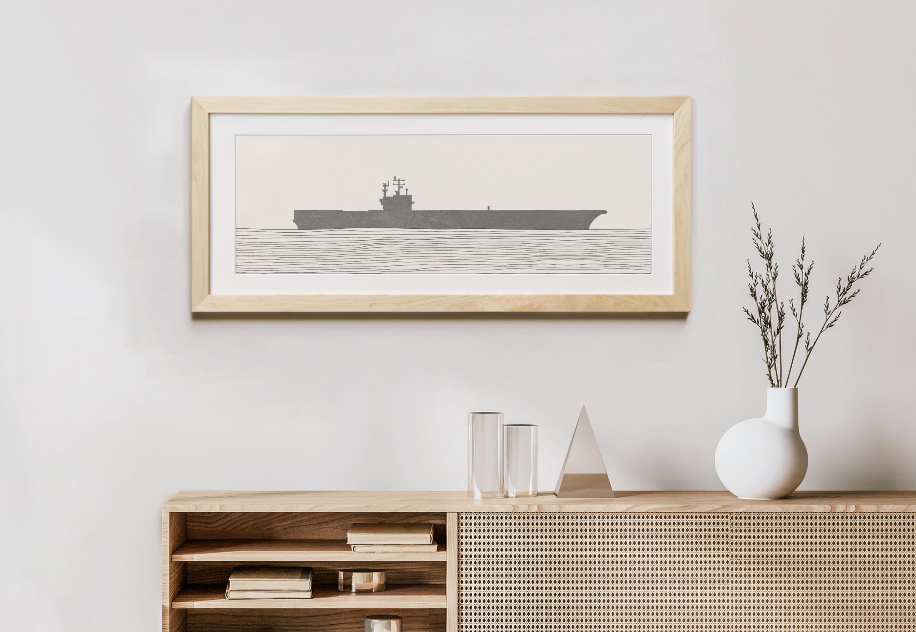 Nimitz Class Aircraft Carrier Print - CVN 68 Nimitz Class Carrier Art ...