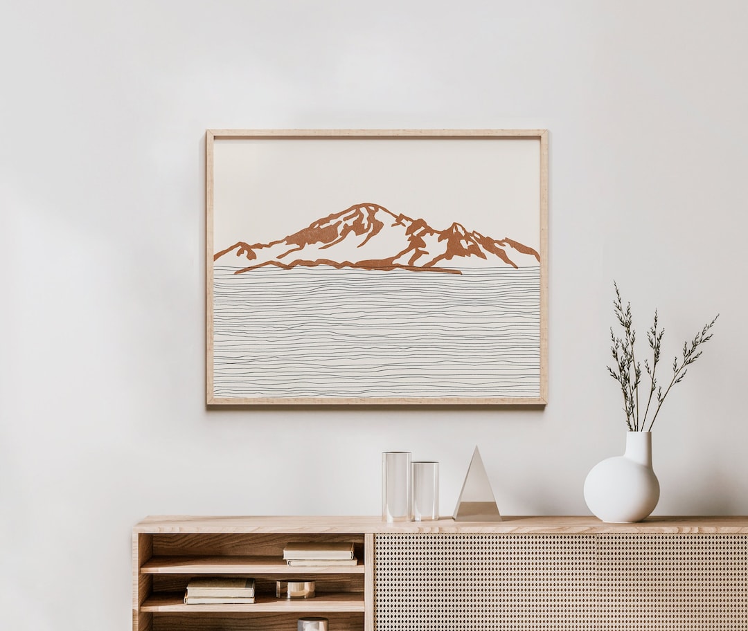 Boho Mount Baker Art Print - Cascade Range , Washington - Mount Baker ...