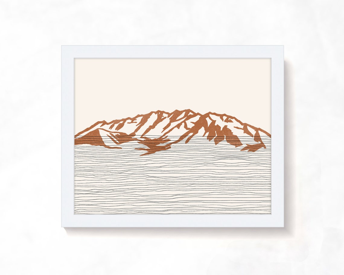 Boho Mount Timpanogos Art Print - Wasatch Mountain Range, Utah - Mount ...
