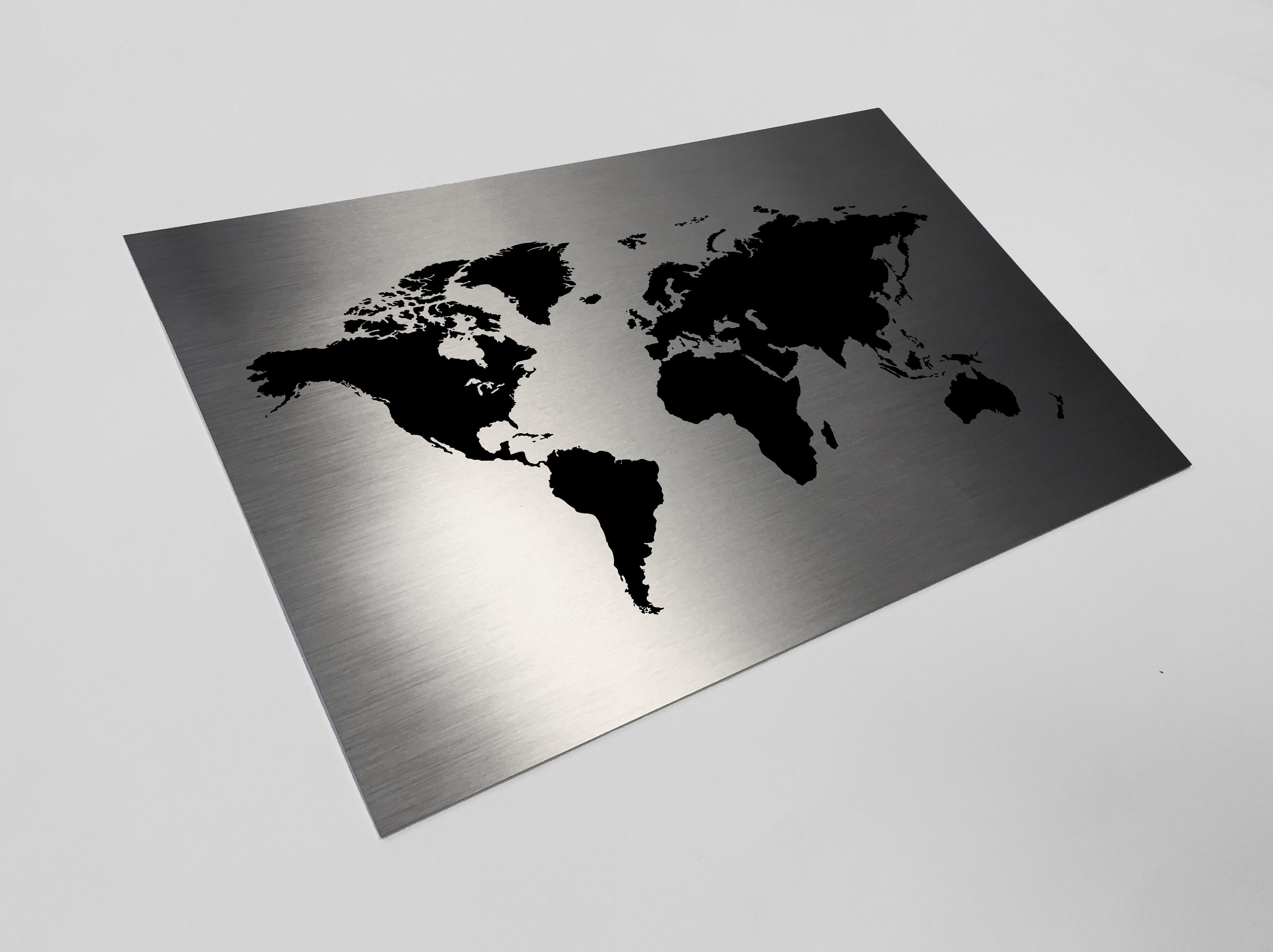 Metal World Map World Map Metal Wall Art Map of the World - Etsy