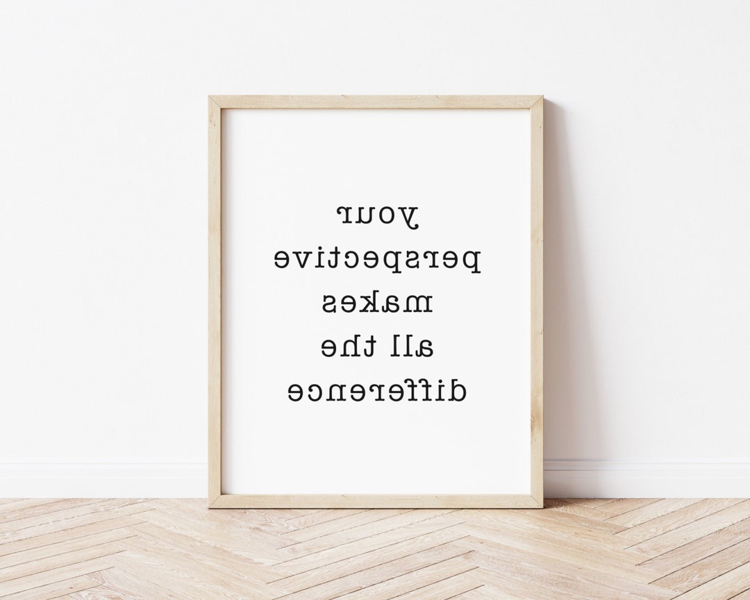 Mirror Art - "your Perspective Makes All the Difference" Motivational ...