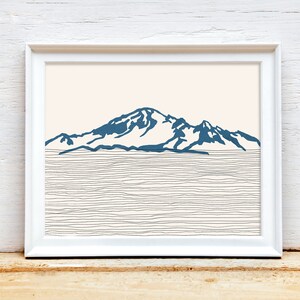 Boho Mount Baker Art Print - Cascade Range , Washington - Mount Baker ...