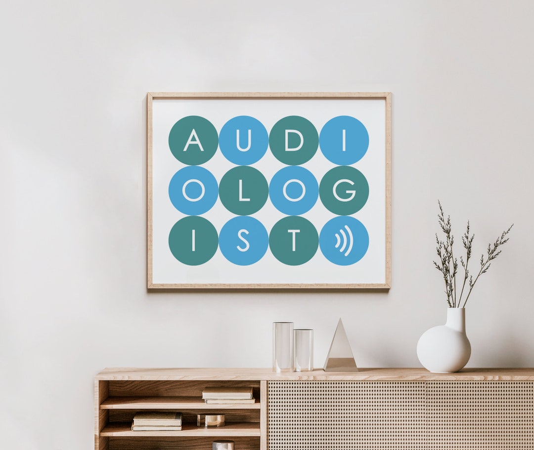 Audiologist Art Print - Mid Century Modern Audiology Wall Art Image ...