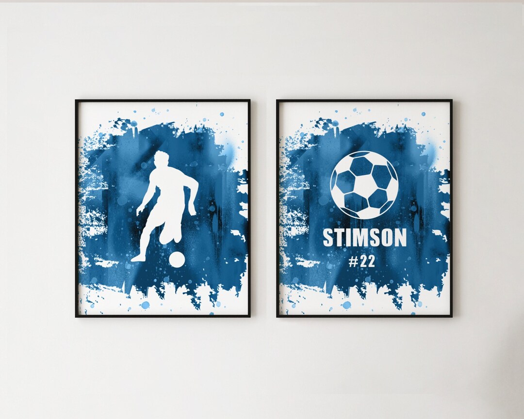Custom Soccer Prints - Boys Soccer Poster, Soccer Player Decor ...