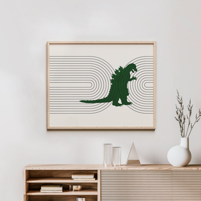 Godzilla Wall Art - Etsy