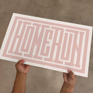 Baseball Art - “home Run” Typography Print - Baseball Wall Decor, Boys ...