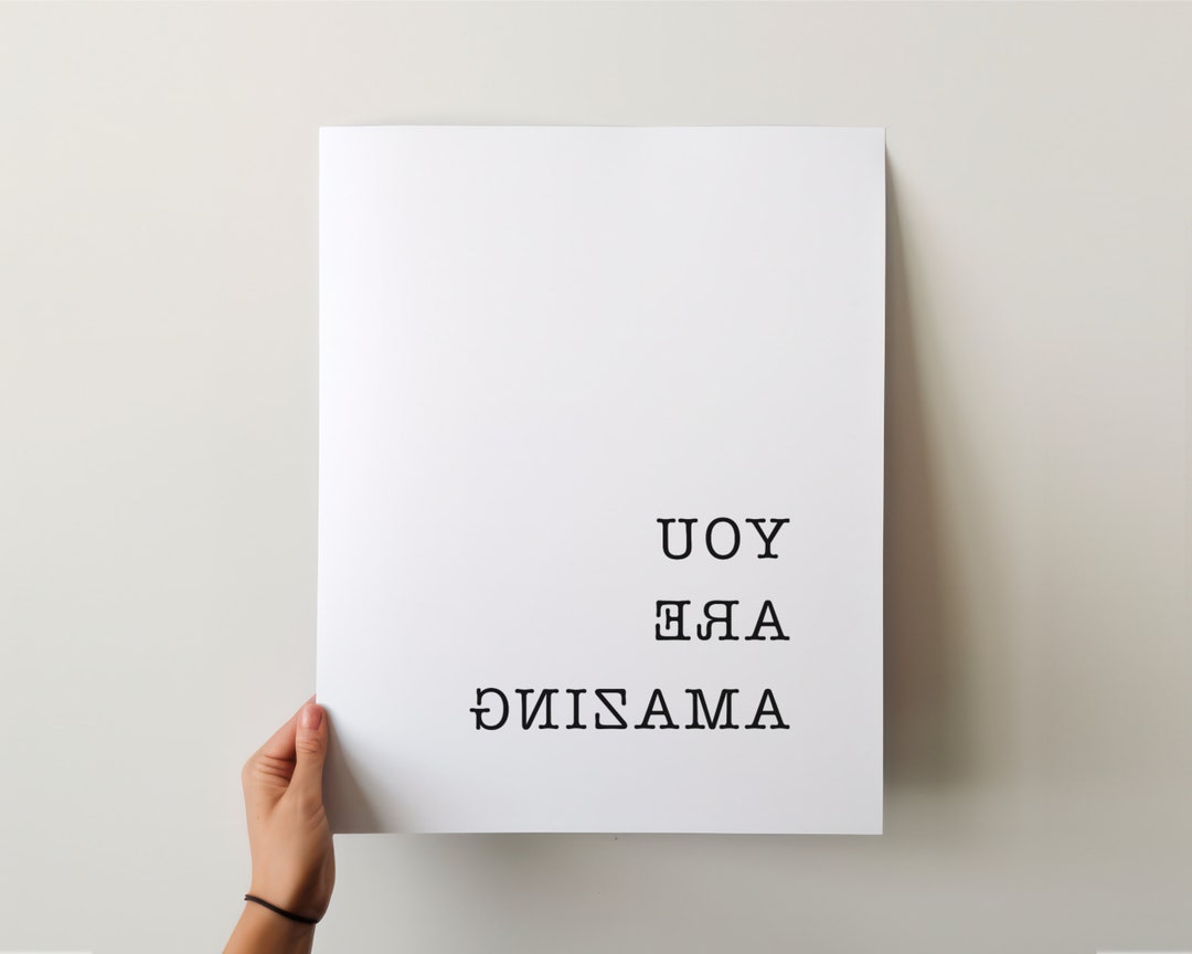 Reflection Art - "you Are Amazing" Positive Affirmation Wall Art ...