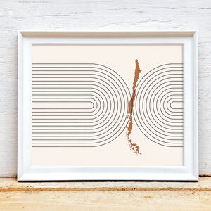 Chile Wall Art - Mid Century Chile Map, Retro Chile Wall Decor / Poster ...