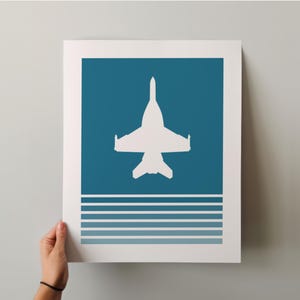 F-18 Art - Fighter Jet Print, Retro Colored F-18 Poster, F-18 Hornet ...