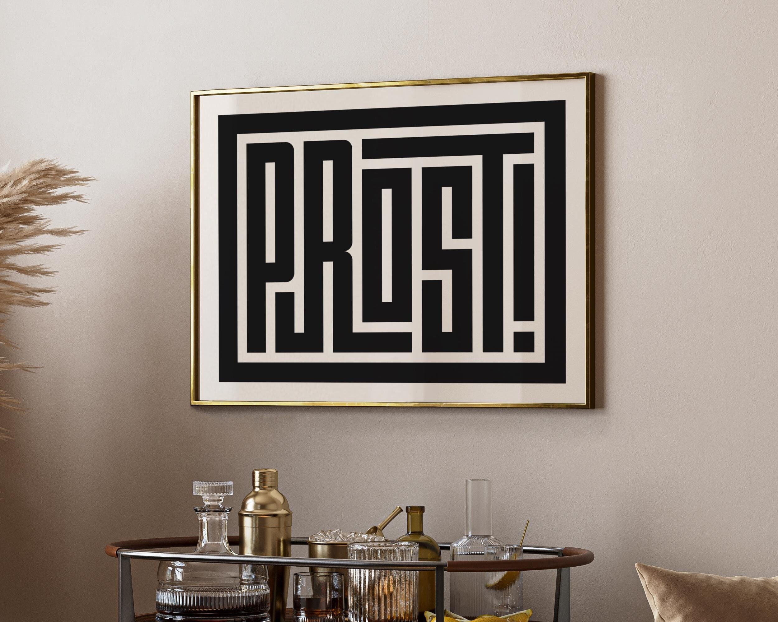 Prost Print - Cheers in German - Prost Typography Design, Brewery Decor ...