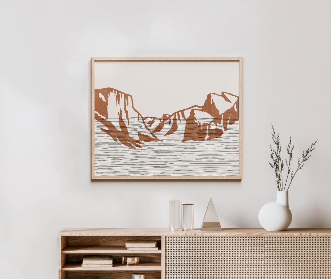 Boho Yosemite Valley Art Print - Yosemite National Park, California ...
