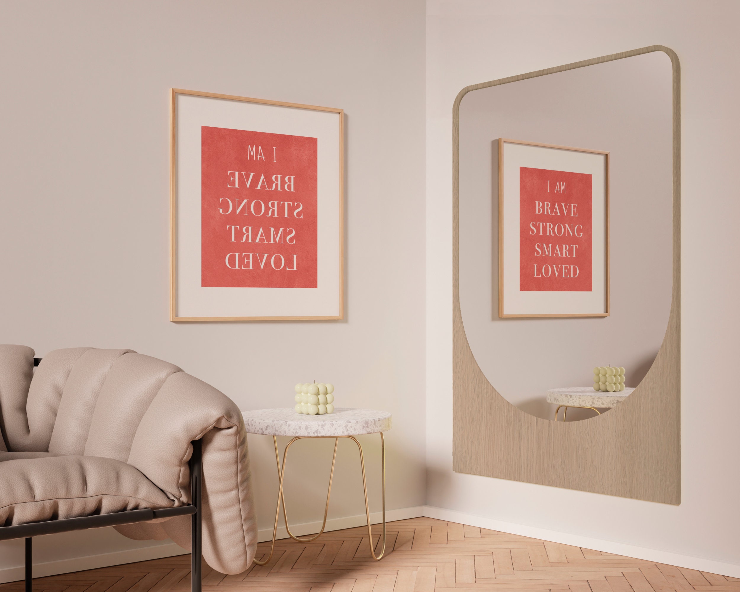 Affirmation Poster - READABLE IN MIRROR, Positive Affirmation, Reversed ...