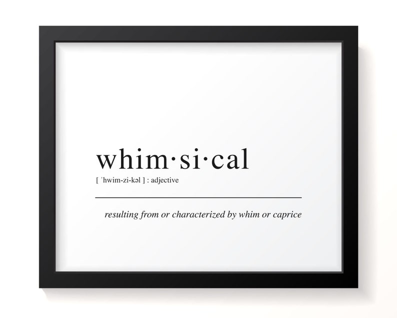Whimsical Definition Print Dictionary Art Print Fun Art for | Etsy