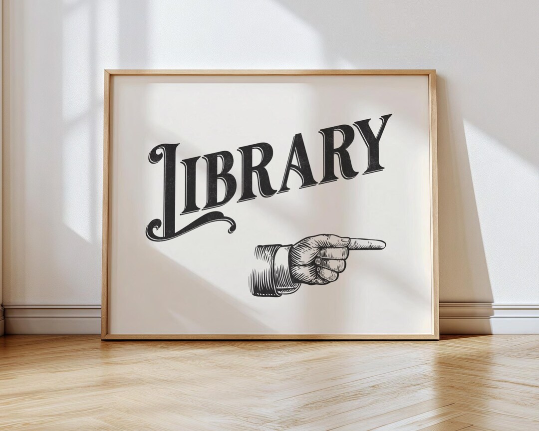 Library Wall Art – Book Lovers Print, Home Library Decor Sign, Reading ...